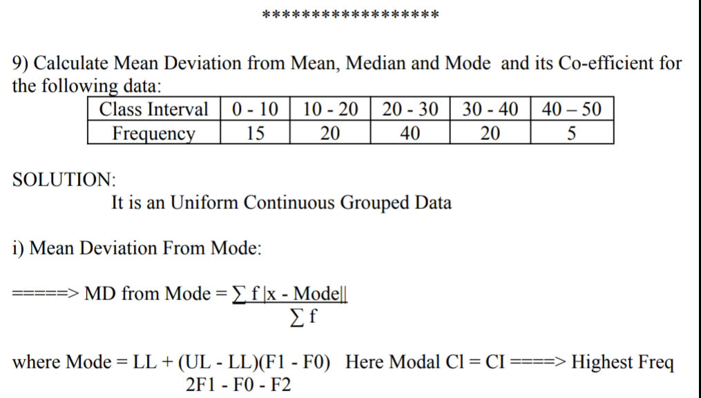 9) Calculate Mean Deviation from Mean Median | StudyX