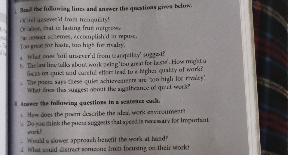 1 Read the following lines and answer the | StudyX