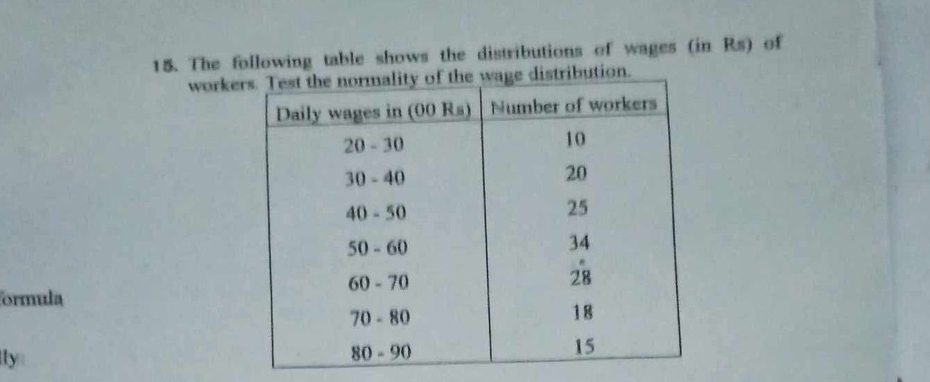 15 The following table shows the | StudyX