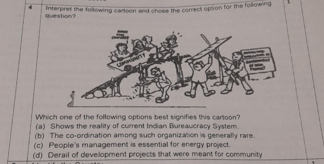 Interpret the following cartoon and chose | StudyX