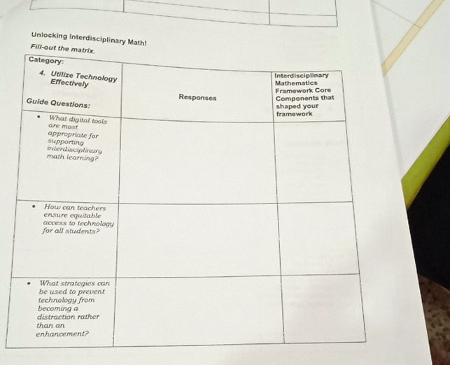 Unlocking Interdisciplinary Math Fill-out | StudyX