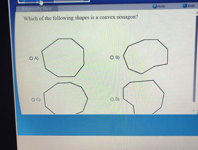 Which of the following shapes is a convex | StudyX