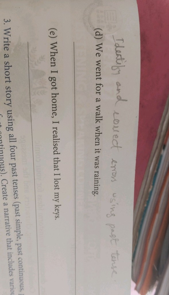 Identify and correct errors using past tense | StudyX