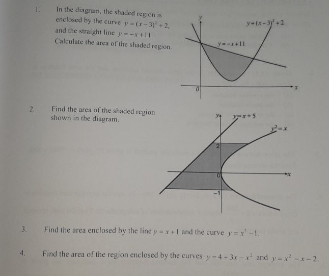 1 In the diagram the shaded region is | StudyX