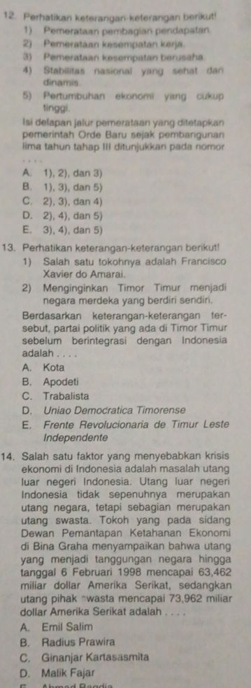 12 Perhatikan keterangan keterangan berikut | StudyX