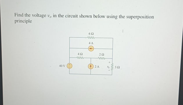 Find the voltage vo in the circuit shown | StudyX