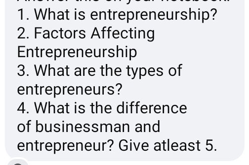 1 What is entrepreneurship 2 Factors | StudyX