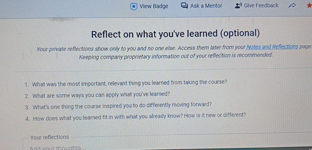 Reflect on what youve learned (optional) | StudyX
