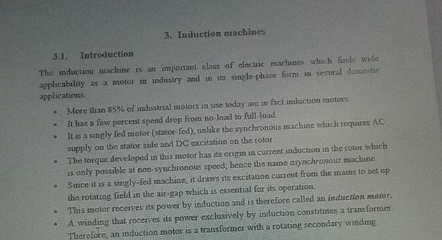 31 Introduction 3 Induction machines The | StudyX