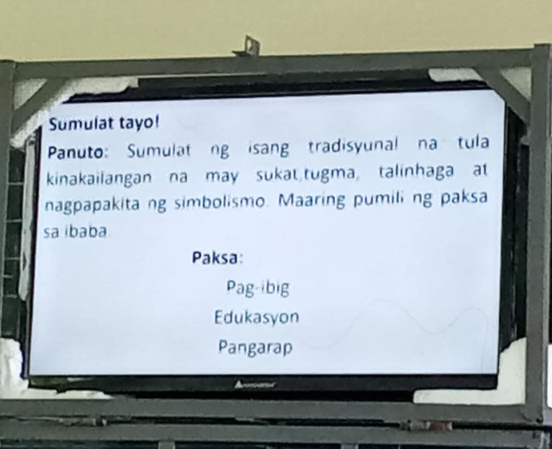 Sumulat tayo Panuto Sumulat ng isang | StudyX