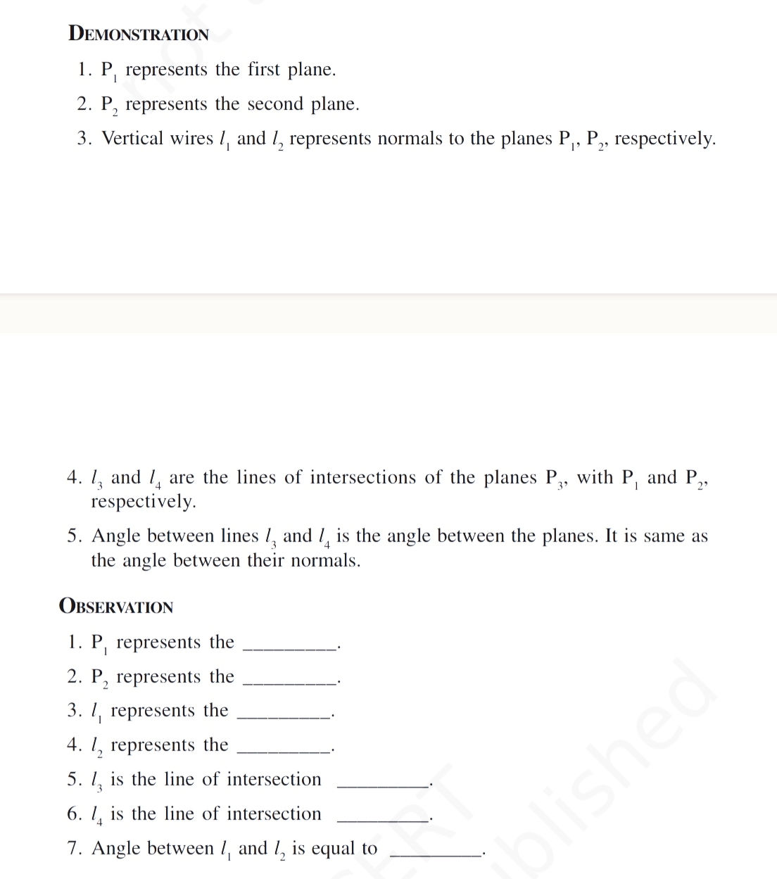 DEMONSTRATION 1 P represents the first plane | StudyX