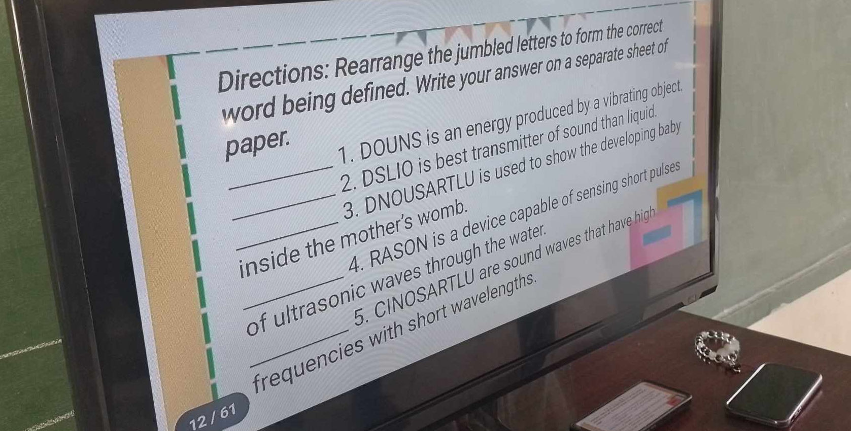Directions Rearrange the jumbled letters to | StudyX