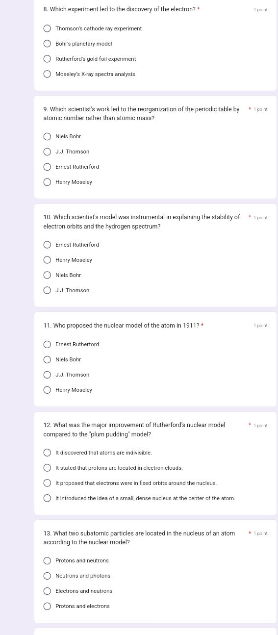 8 Which experiment led to the discovery of | StudyX