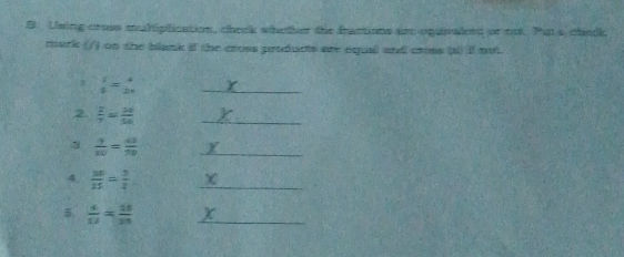 8 Using cross multiplication check whether | StudyX