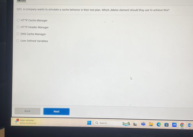 Q23 A company wants to simulate a cache | StudyX