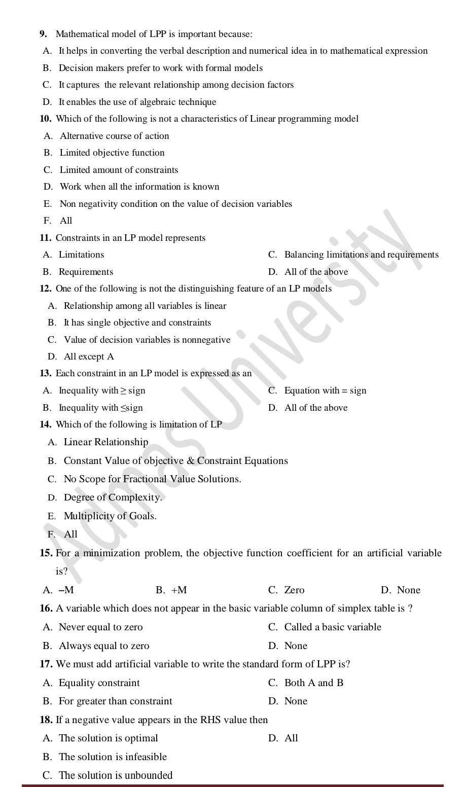 9 Mathematical model of LPP is important | StudyX