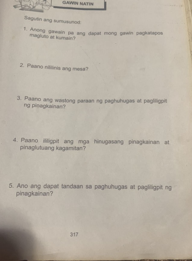 Sagutin ang sumusunod 1 Anong gawain pa ang | StudyX