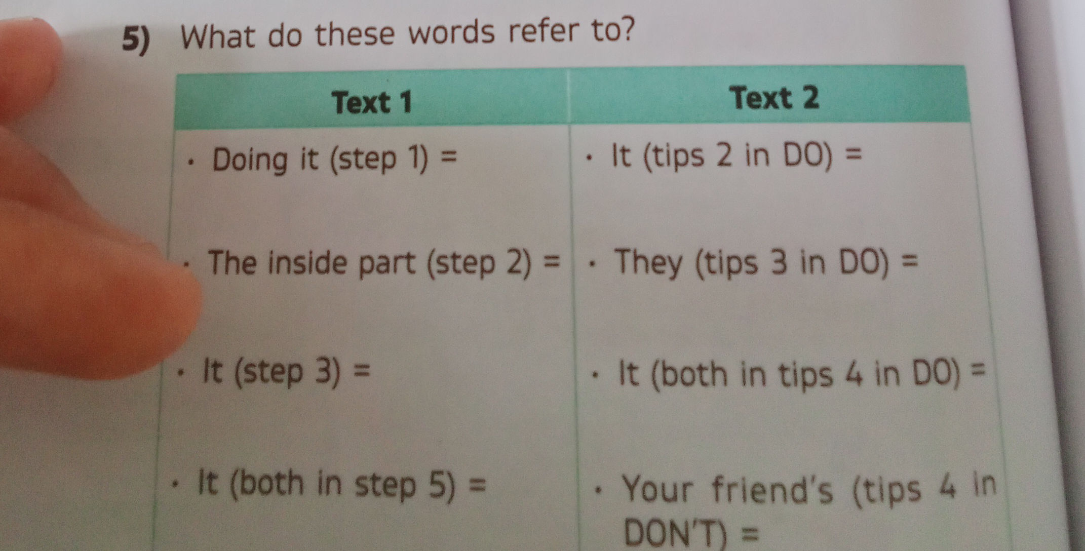 5) What do these words refer to Text 1 Text | StudyX