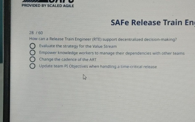 How can a Release Train Engineer (RTE) | StudyX