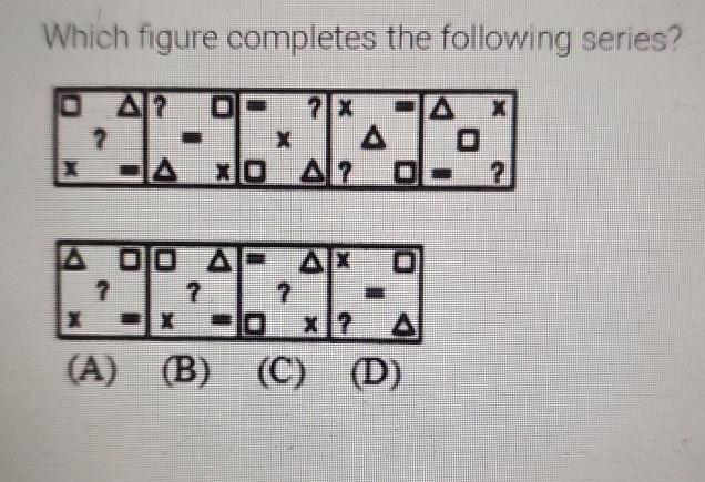 Which figure completes the following series | StudyX