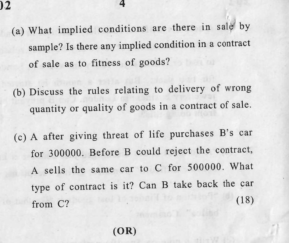 (a) What implied conditions are there in | StudyX