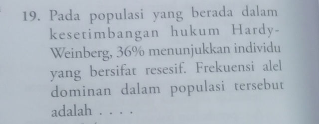 19 Pada populasi yang berada dalam | StudyX