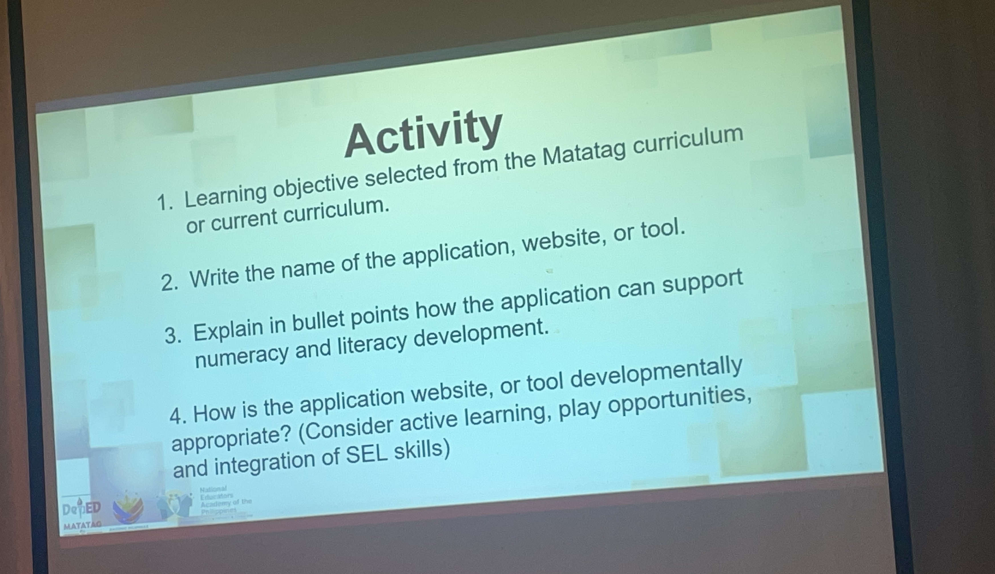 Activity 1 Learning objective selected from | StudyX