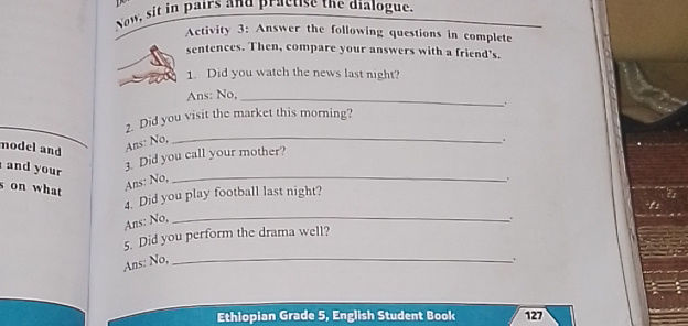 Activity 3 Answer the following questions in | StudyX