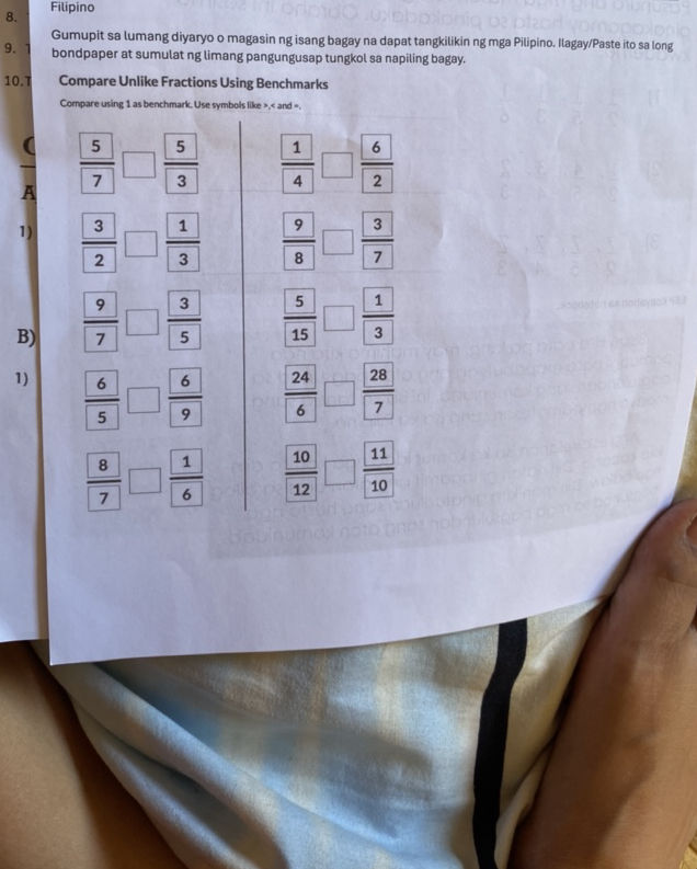 Compare Unlike Fractions Using Benchmarks | StudyX