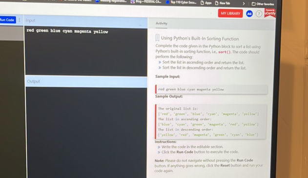 Using Pythons Built-In Sorting Function | StudyX