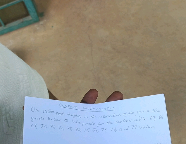 CONTOUR INTERPOLATION Use the spot heights | StudyX