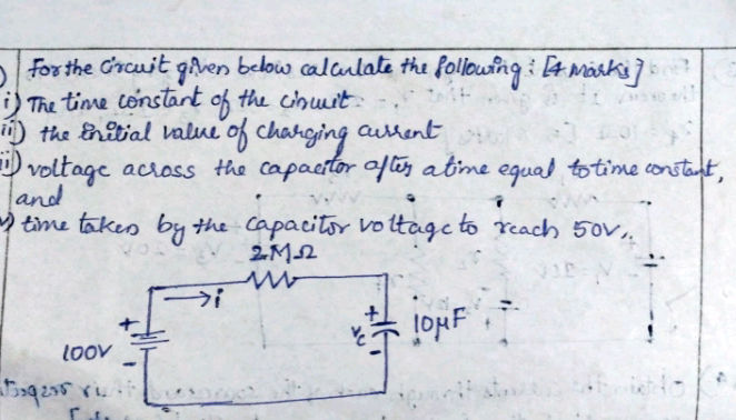 For the circuit given below calculate the | StudyX