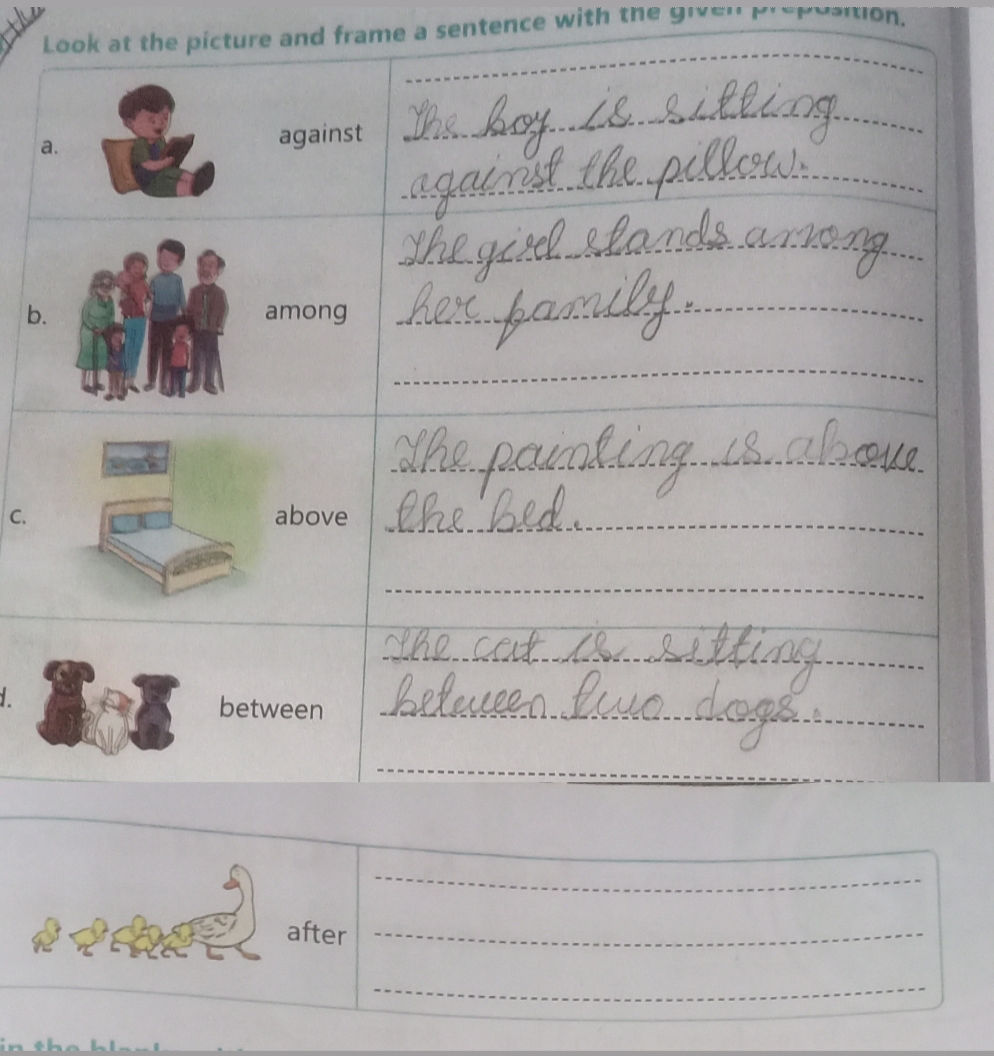 Look at the picture and frame a sentence | StudyX