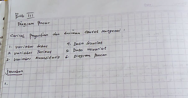 Bab III Diagram Pencar Carilah pengertian | StudyX