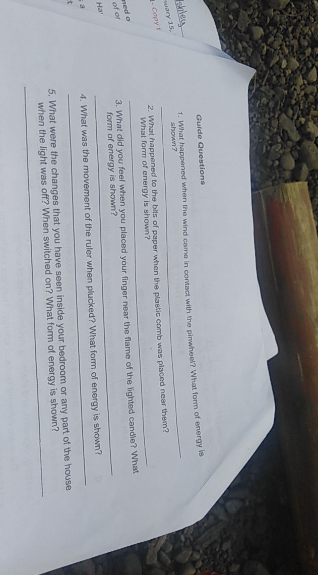 Guide Questions 1 What happened when the | StudyX