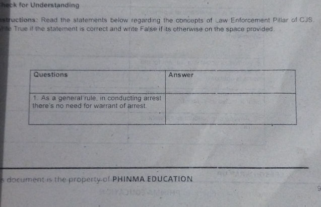 Instructions Read the statements below | StudyX