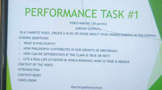PERFORMANCE TASK 1 VIDEO MAKING (30 points) | StudyX