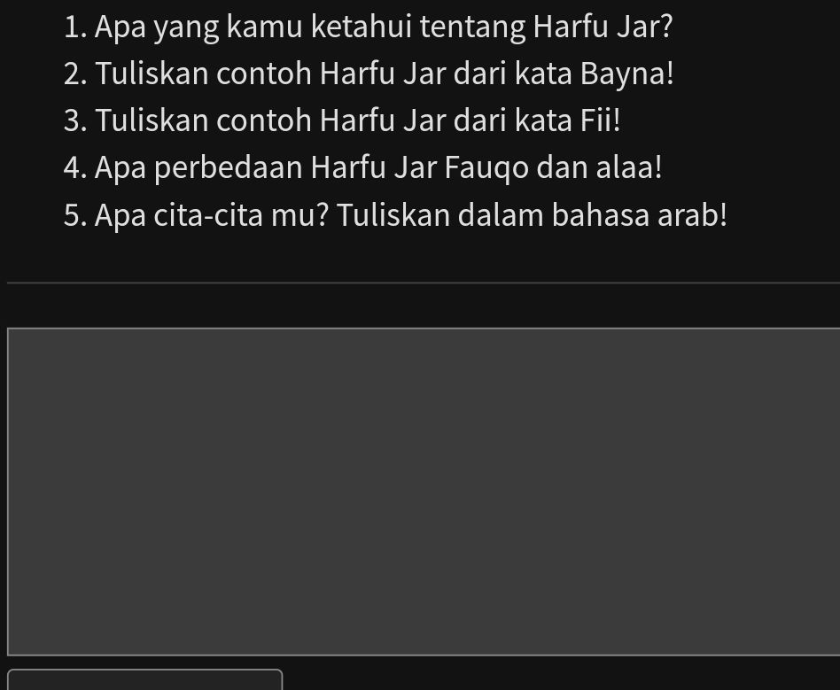 1 Apa yang kamu ketahui tentang Harfu Jar 2 | StudyX