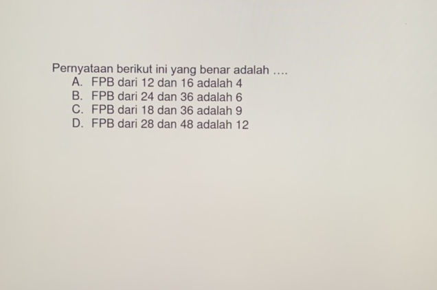 Pernyataan berikut ini yang benar adalah A | StudyX