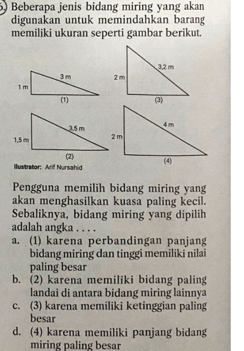 5 Beberapa jenis bidang miring yang akan | StudyX