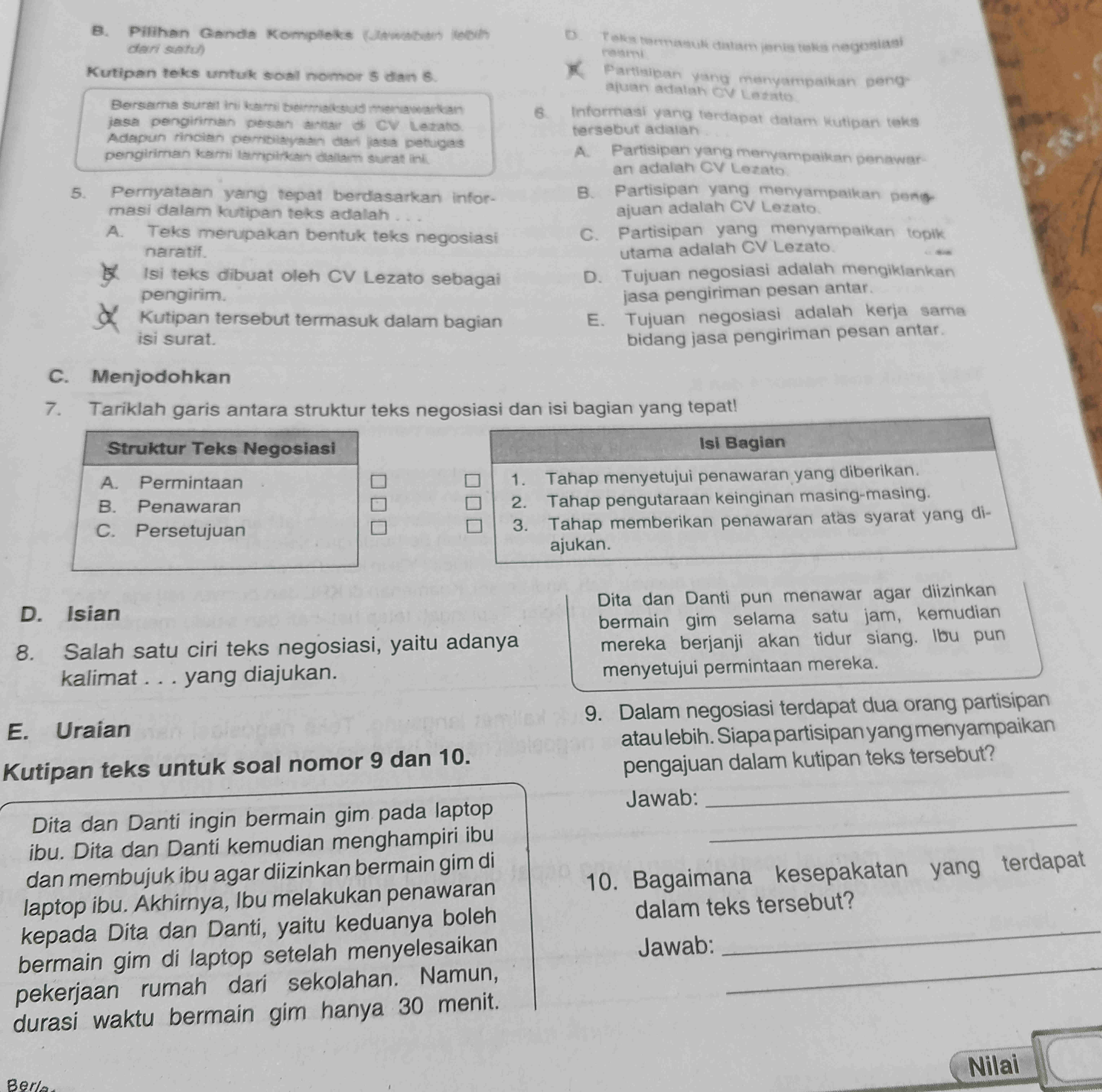 5 Pernyataan yang tepat berdasarkan | StudyX