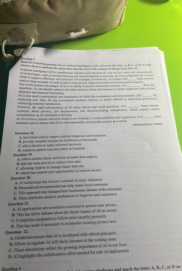 Read the following passage about artificial | StudyX