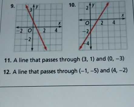 9 A graph showing a line passing through | StudyX