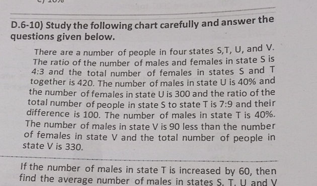 D6-10) Study the following chart carefully | StudyX