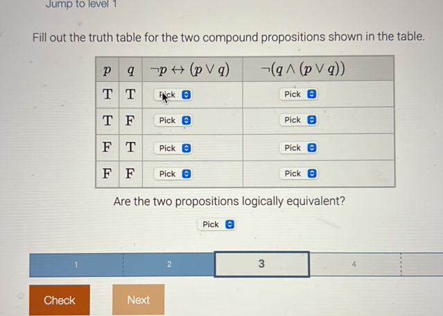 Fill out the truth table for the two | StudyX