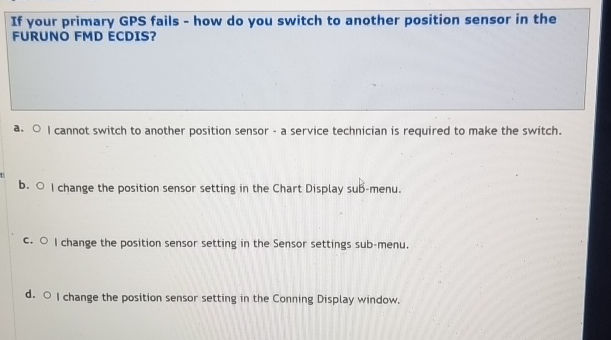 If your primary GPS fails - how do you