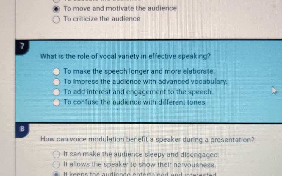 7 What is the role of vocal variety in | StudyX