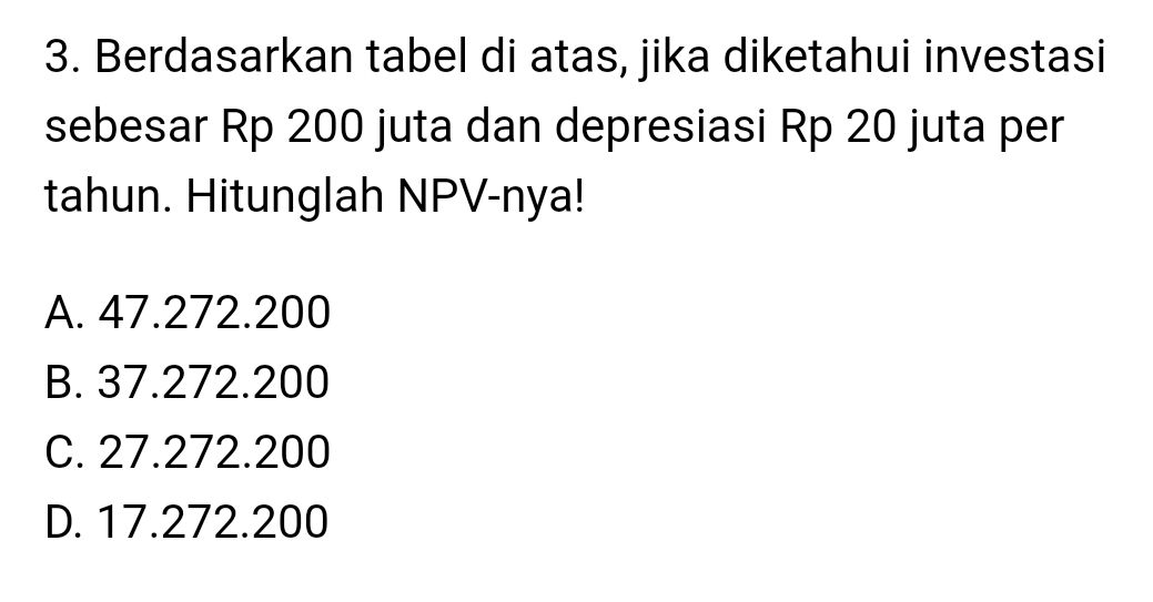 3 Berdasarkan tabel di atas jika diketahui | StudyX