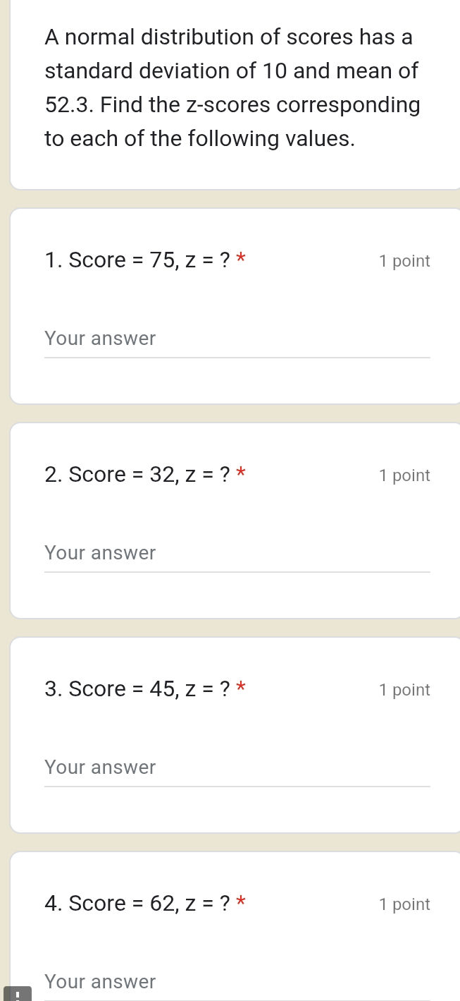 A normal distribution of scores has a | StudyX