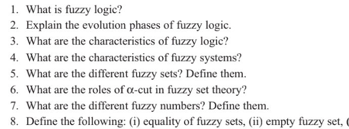 1 What is fuzzy logic 2 Explain the | StudyX